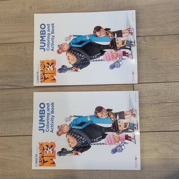 Toys | Lot Of 2 Despicable Me 3 Jumbo Coloring And Activity Books New ...